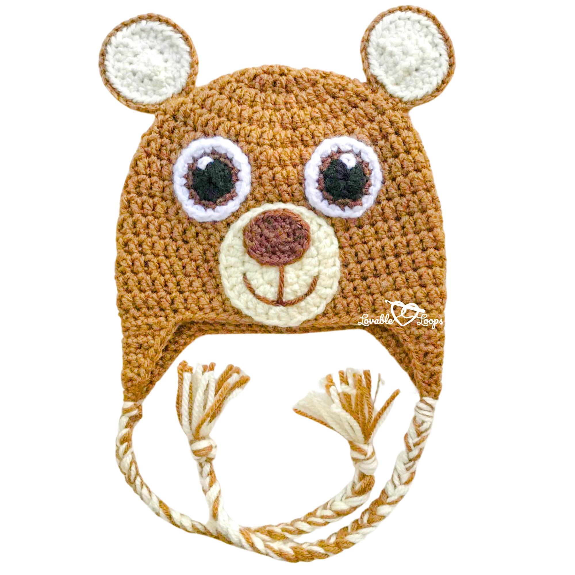 Adorable Crochet Bear Hat Pattern with Earflaps for Beginners