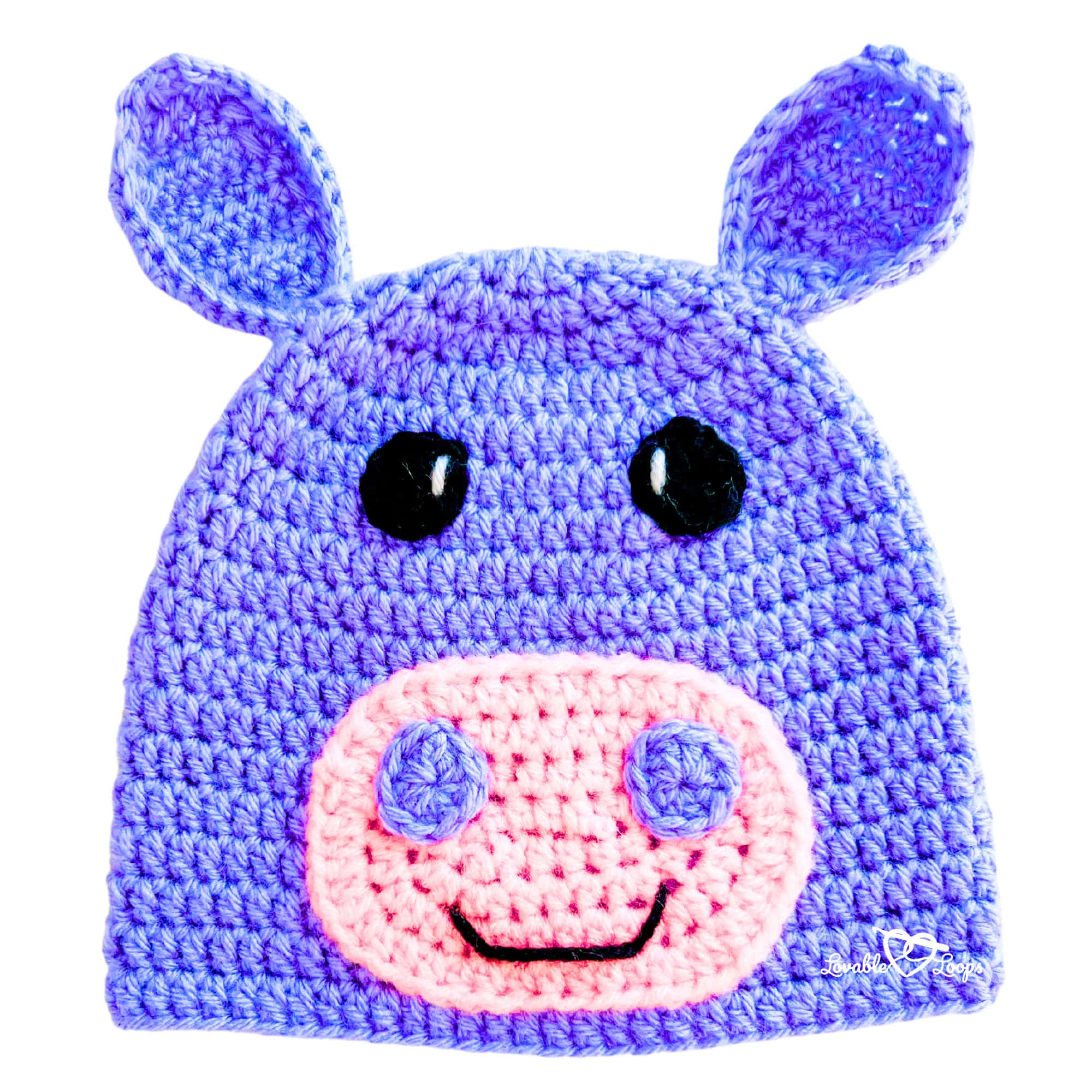 Fun Crochet Hippo Hat Pattern for Beginners (free & easy)