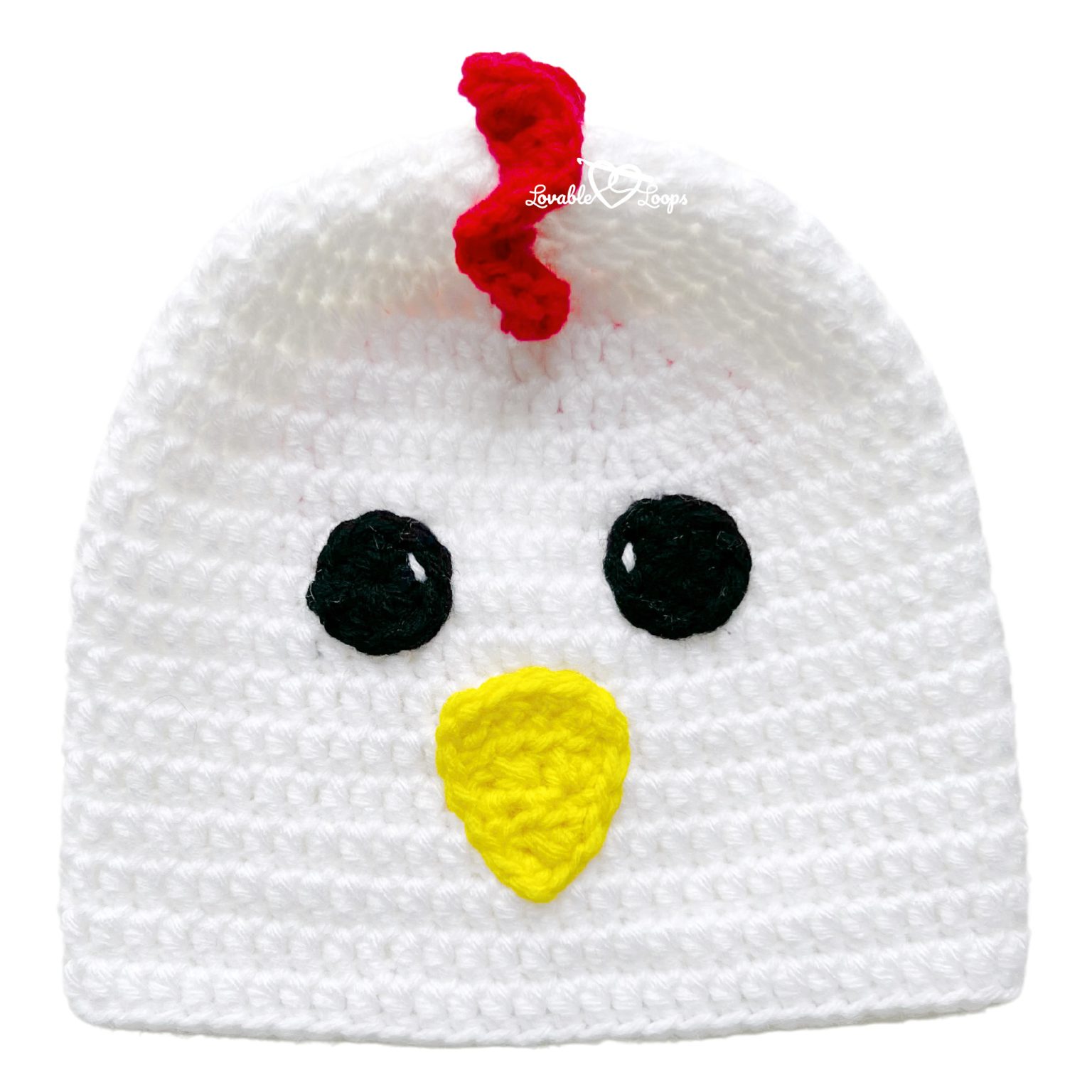 Cute Crochet Chicken Hat Pattern for Beginners (Free & Easy)