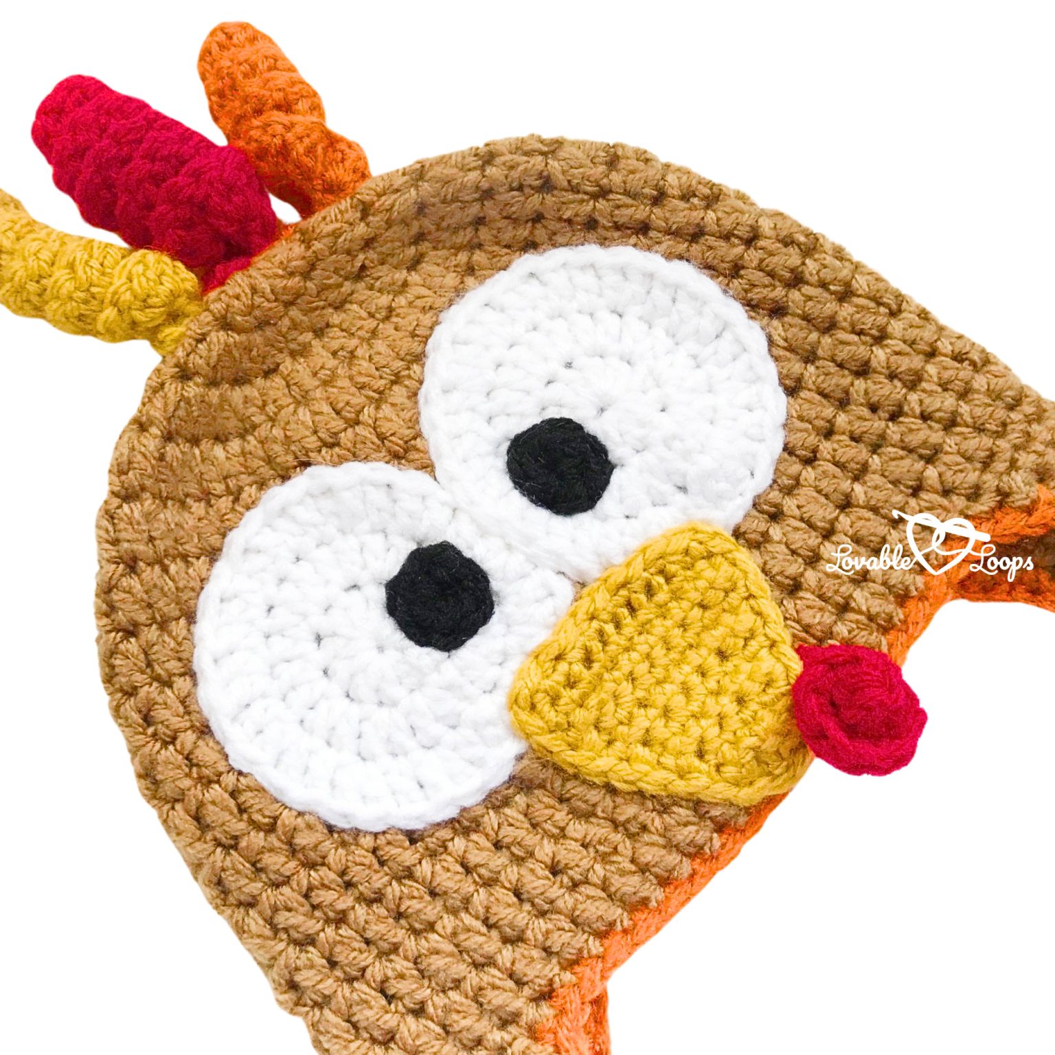 Free Crochet Turkey Hat Pattern (All Sizes) + Video Tutorial