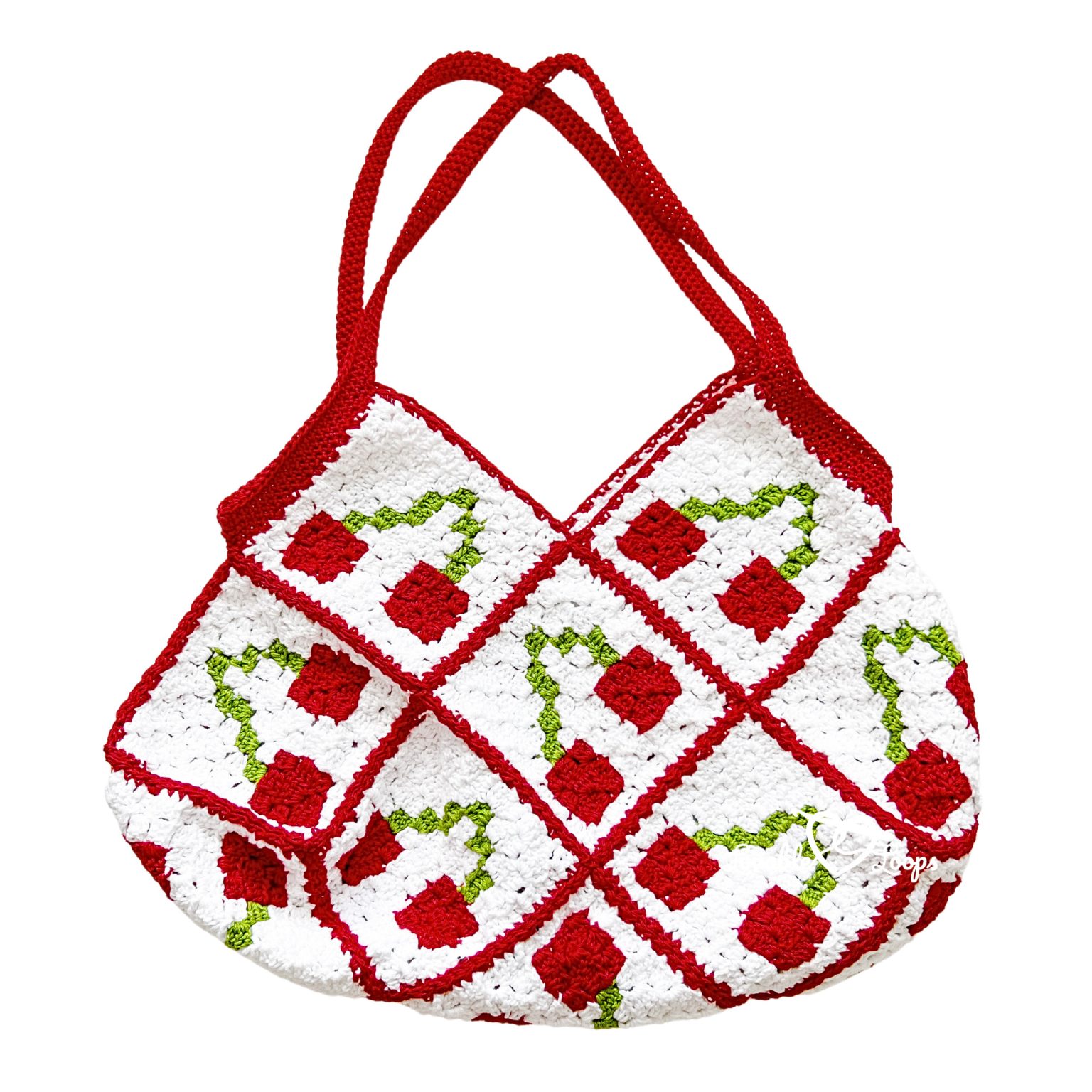 Cute Cherry Themed c2c Crochet Bag Pattern (free)