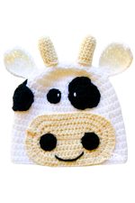 Cute Crochet Cow Hat Pattern for Beginners (free & easy)