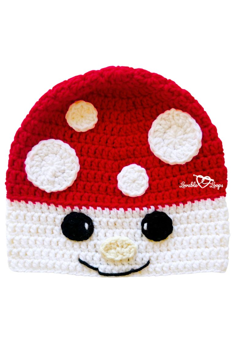 Cute Crochet Mushroom Hat Pattern for Beginners (free & easy)