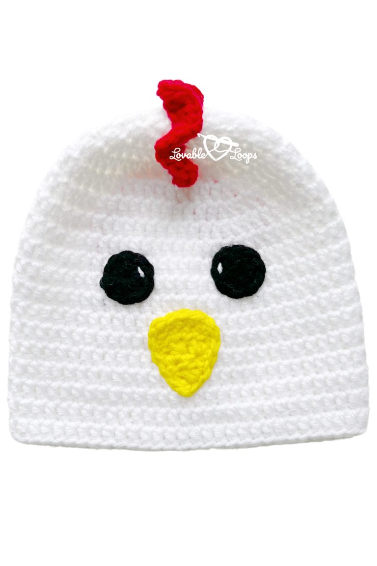 Cute Crochet Chicken Hat Pattern for Beginners (Free & Easy)