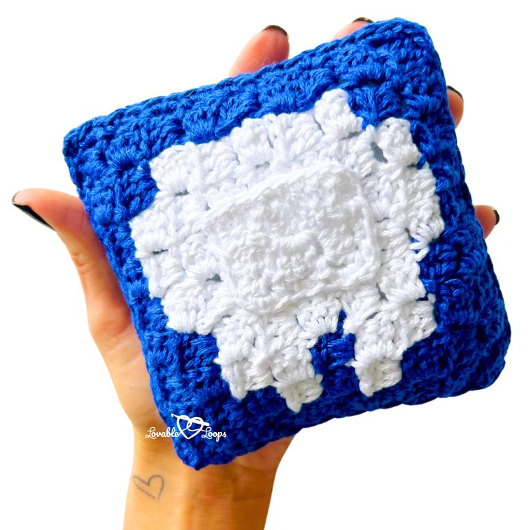 Tooth Mini C2C Crochet Square Pattern + Tooth Fairy Pillow