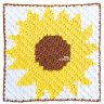 C2C Crochet Sunflower Square Pattern for Beginners (free & easy)