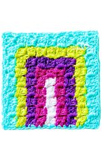 Colorful Rainbow Mini C2C Crochet Square Pattern (free & easy)