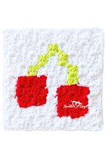 Juicy Cherry Mini C2C Crochet Square Pattern (free & easy)