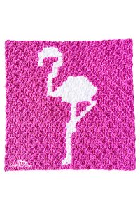Tropical Flamingo Crochet Square Pattern C2C (free & easy)