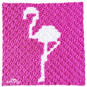 Tropical Flamingo Crochet Square Pattern C2C (free & easy)