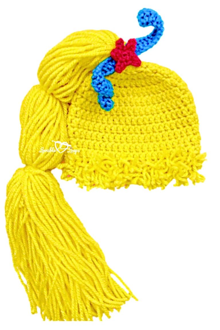 Rainbow Brite Costume Crochet Wig Pattern + Video Tutorial (free)