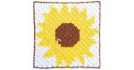 C2C Crochet Sunflower Square Pattern for Beginners (free & easy)