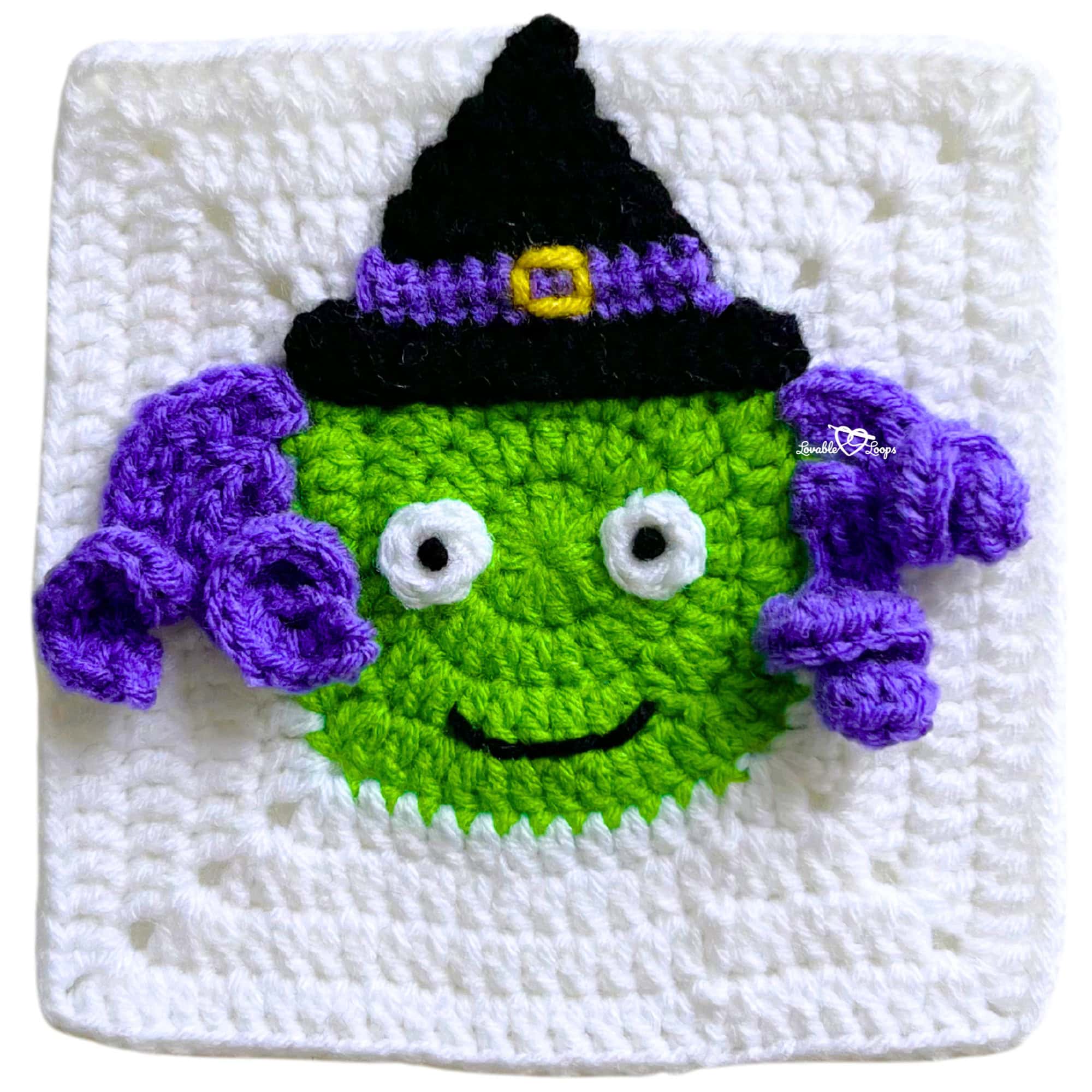 Cute Wicked Witch Granny Square Crochet Pattern Free