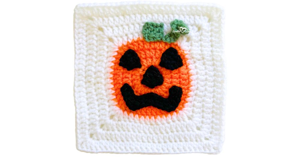 Jack-o-Lantern Granny Square Crochet Pattern Free