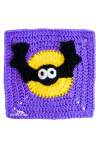 Halloween Bat Granny Square Crochet Pattern Free