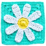 Retro Crochet Daisy Granny Square Pattern Free & Easy