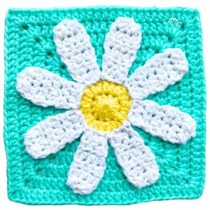 Retro Crochet Daisy Granny Square Pattern Free & Easy