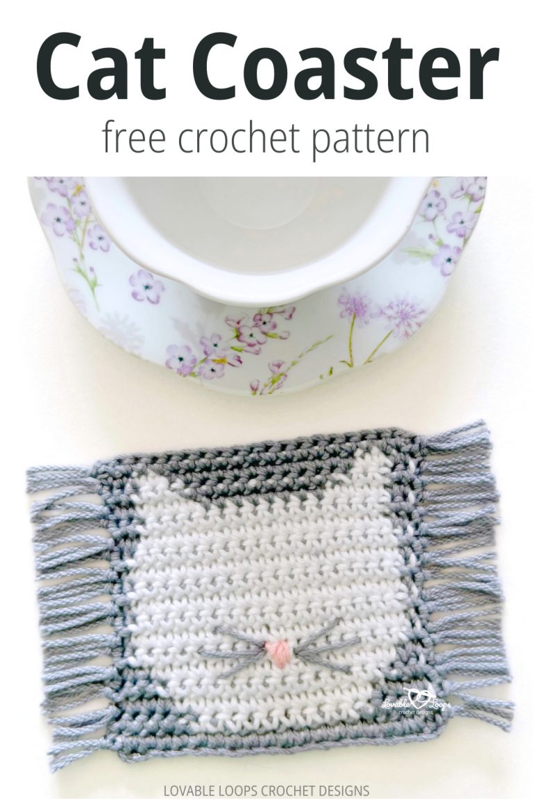 Crochet Cat Coaster Pattern for Beginners - Free, Quick, and Easy