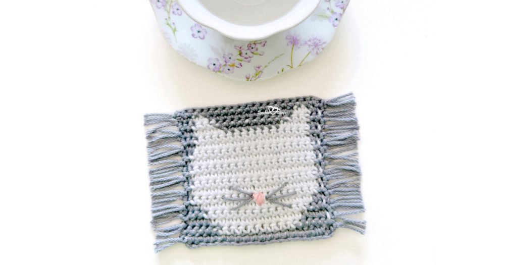 Crochet Cat Coaster Pattern for Beginners - Free, Quick, and Easy