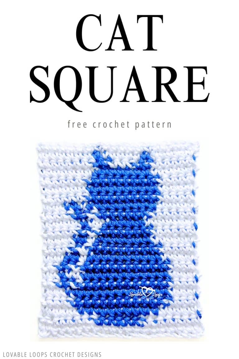 Cute Cat Square Crochet Pattern Free, Quick, & Easy