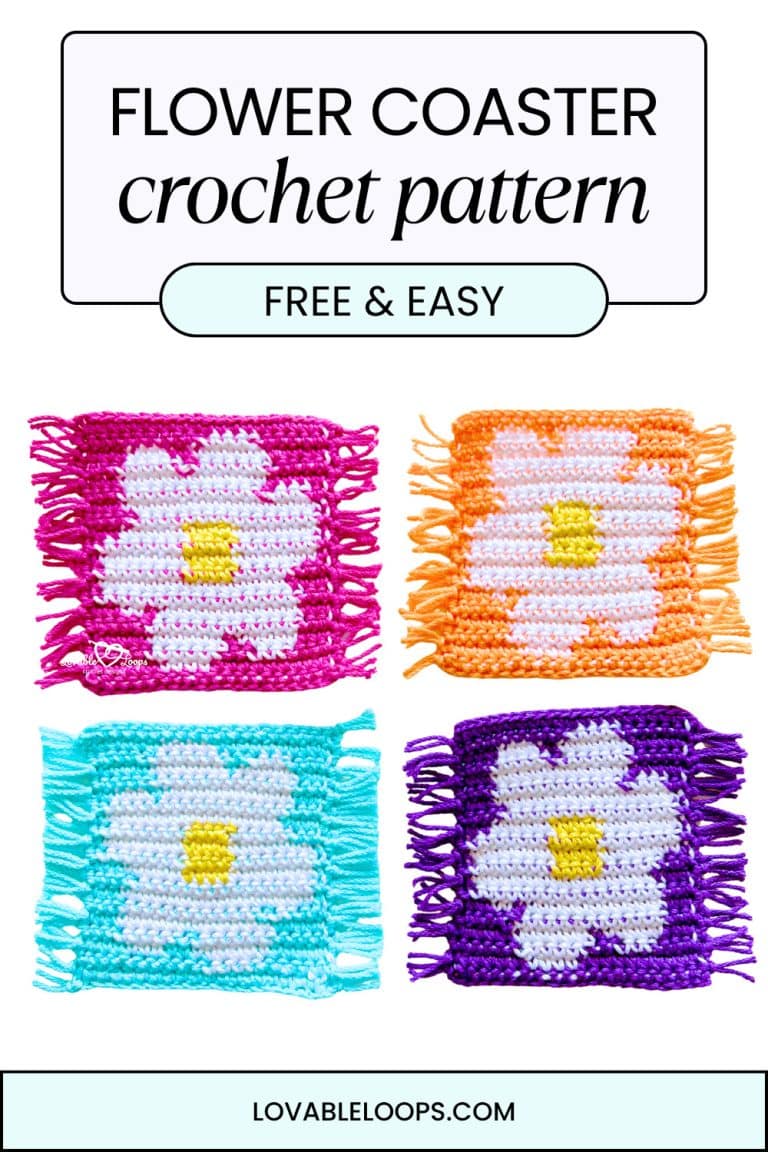 Crochet Flower Coaster Pattern – Free & Easy Daisy Design