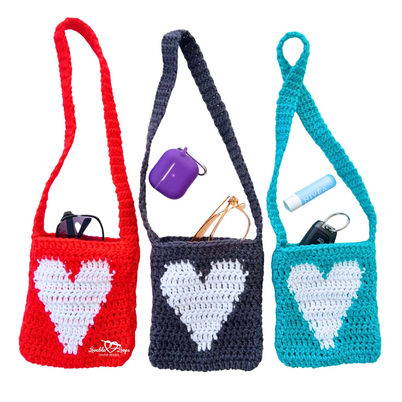 Free crochet heart patterns – hats, bags, blankets & more