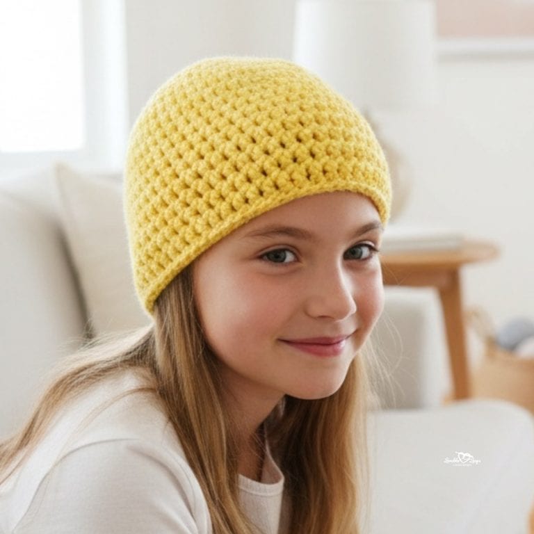 Easy crochet beanie pattern for beginners (baby to adult)